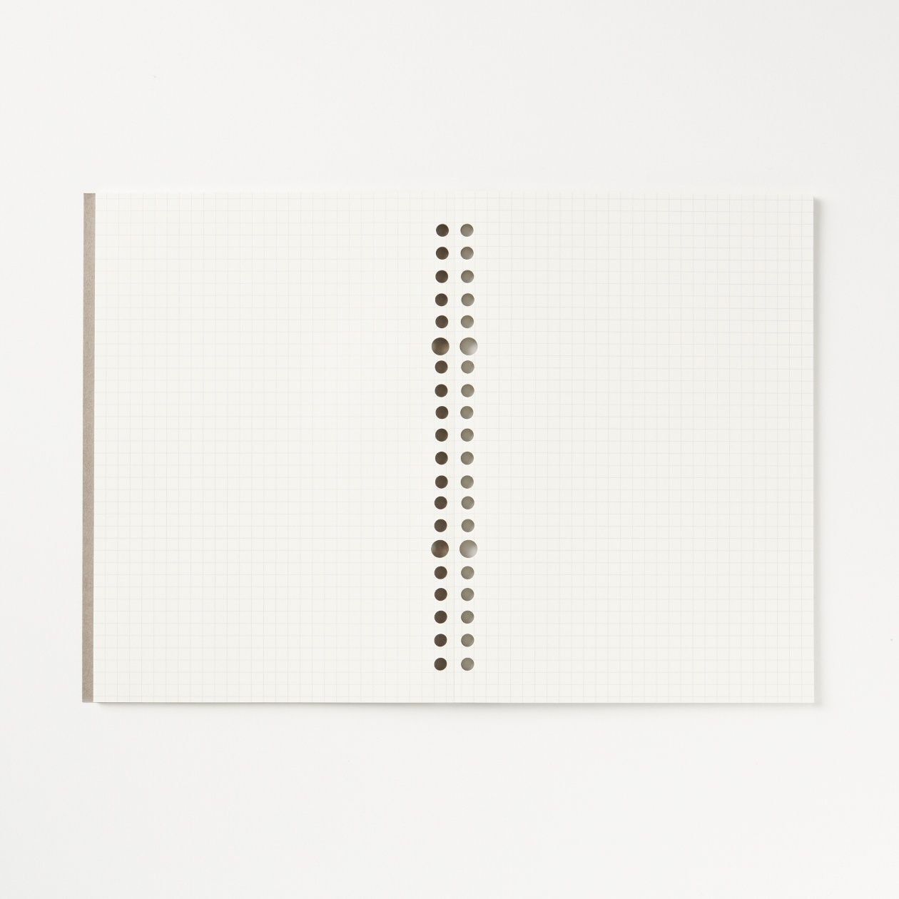 Wkład do segregatora / notatnik w kratkę A5 beżowy | MUJI